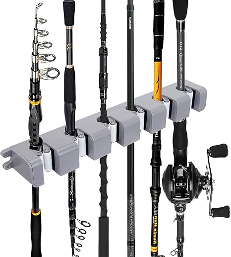 BOOSTEADY Fishing Rod Rack Plastic Fishing Rod Holders for Garage ...