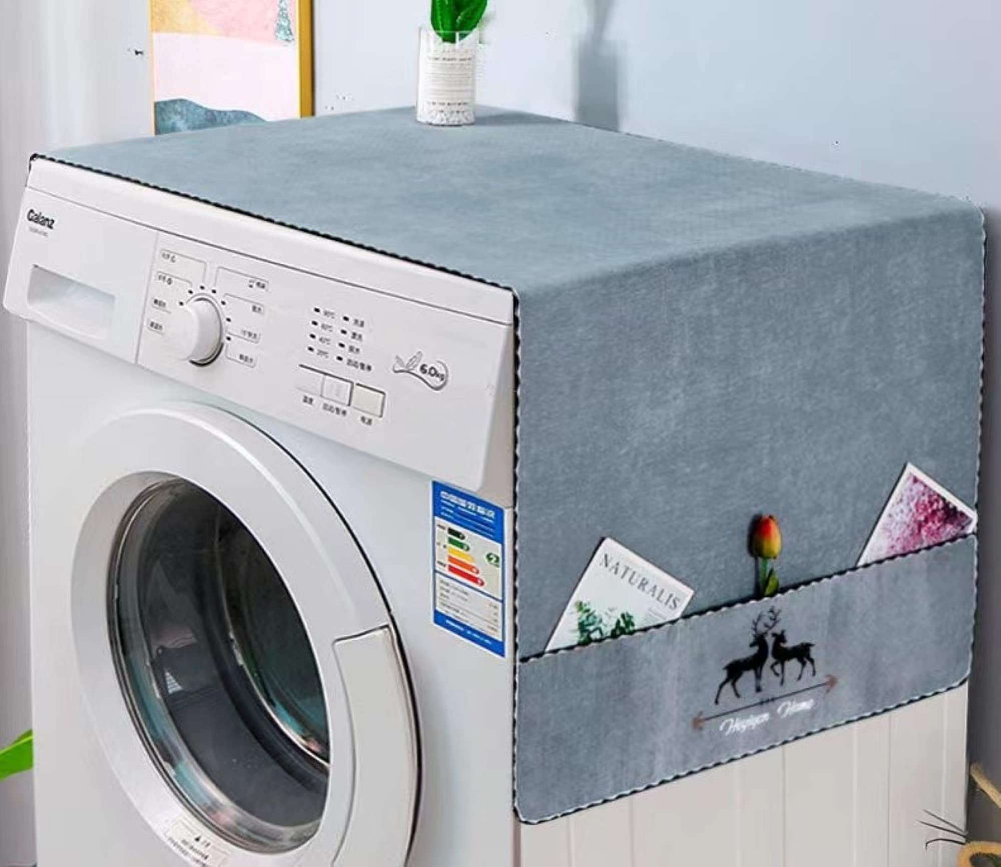 Amazon.com: 2PCS Anti-Slip Washer And Dryer Top Covers, Fridge Dust ...