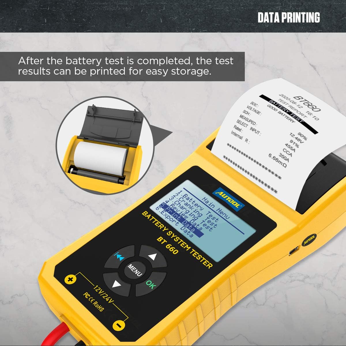 Buy QPKING BT660 Battery Conductance Tester 12V/24V BT-660 Auto Battery ...