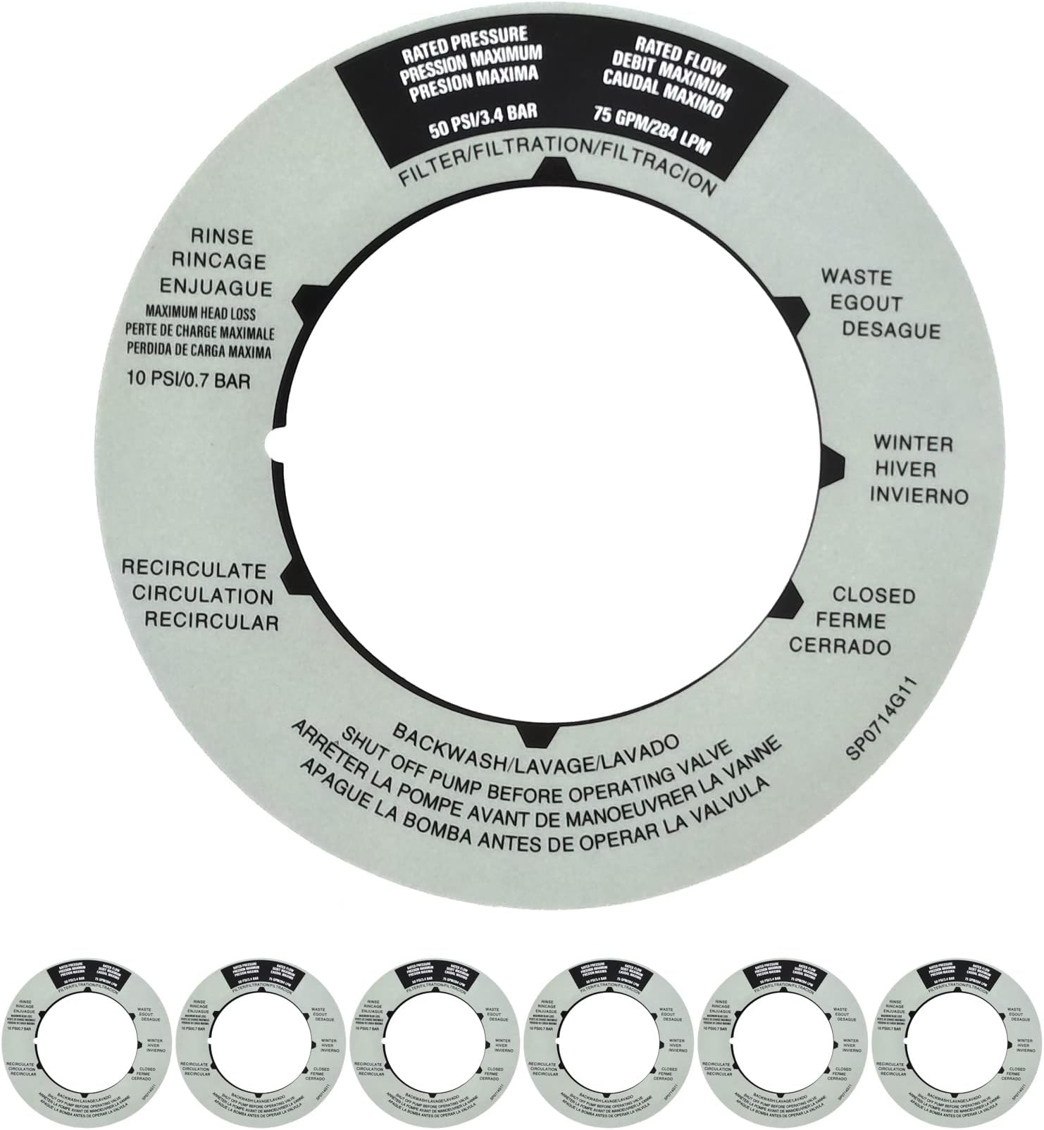 Amazon.com: JYCJCF Replacement Sand Filter Valve Label Plate Sticker ...