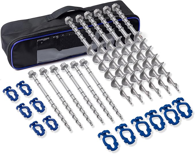 Amazon.com : ‎Homeon Wheels Camping Ground Anchors Aluminum Screw Heavy ...