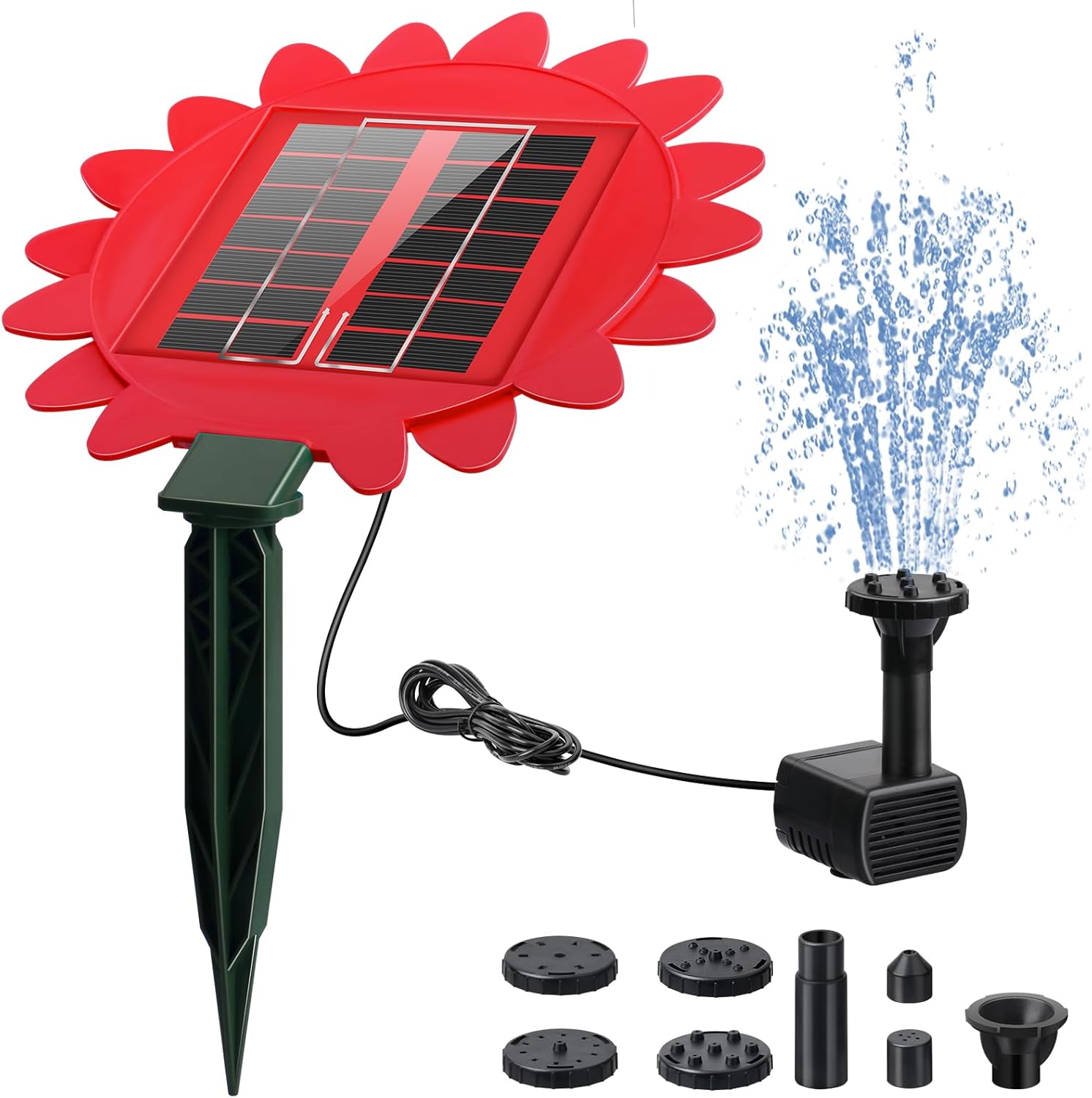 Amazon.com: Solar Fountain Pump, Unique Design Easy Installation Strong ...