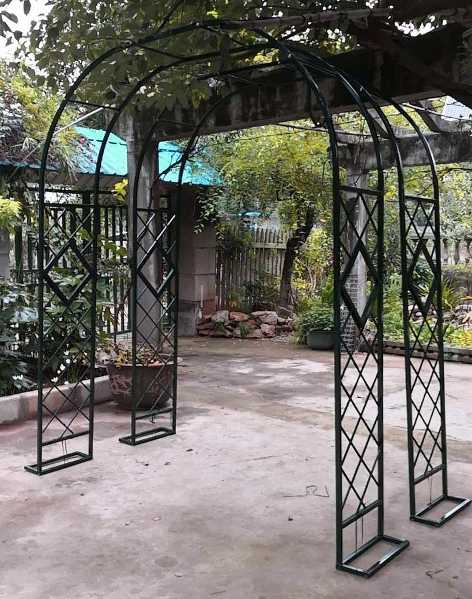 Arched Wrought Iron Trellis Metal Garden Arbors And Trellises | Foter
