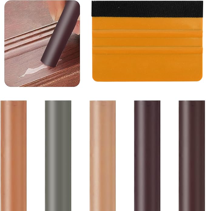 5 Pcs Wax Filler Sticks Kit with Scraper, Laminate Worktop Repair Kit ...