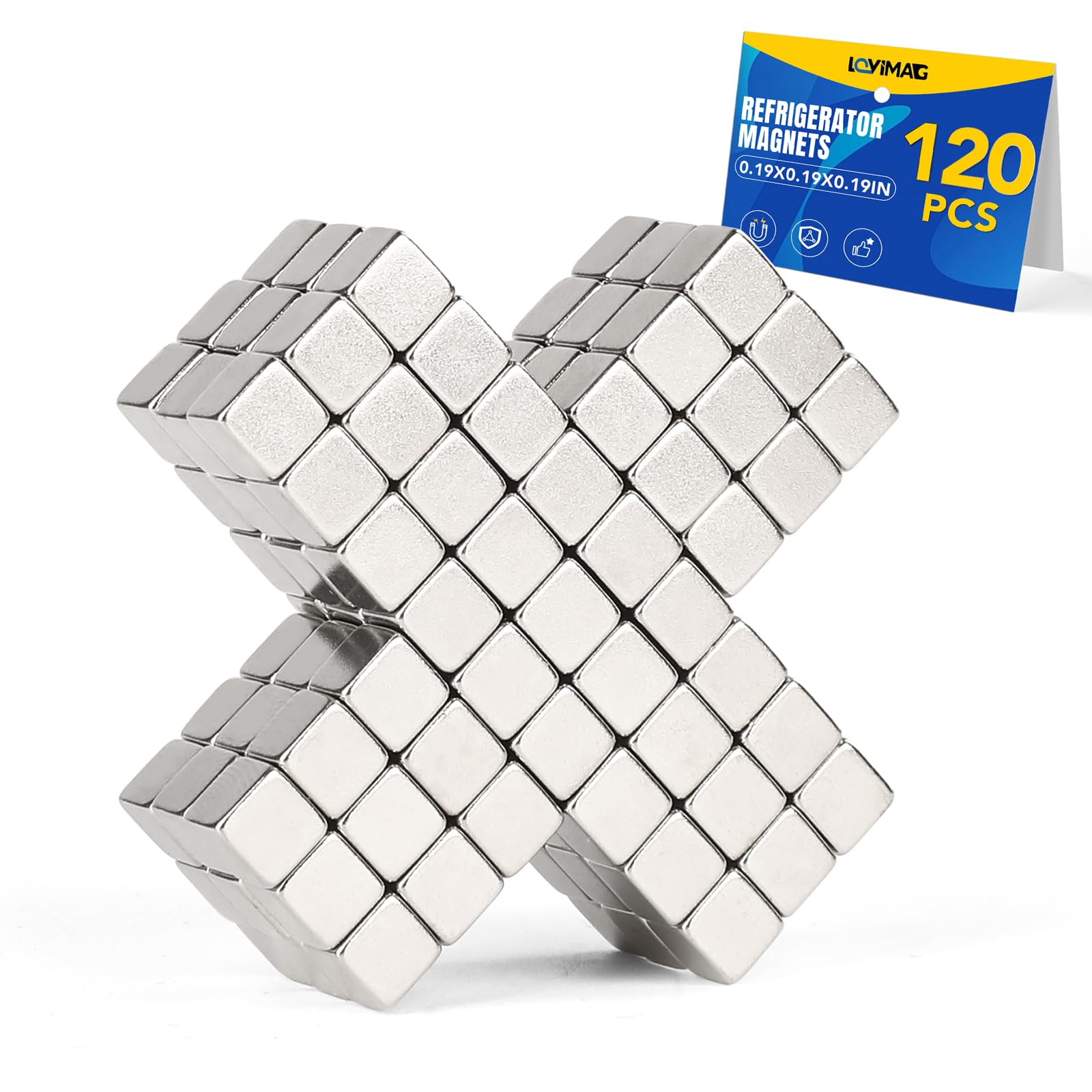 Amazon.com: LOVIMAG 120Pcs Fridge Magnets, 5x5x5mm Strong Magnets ...