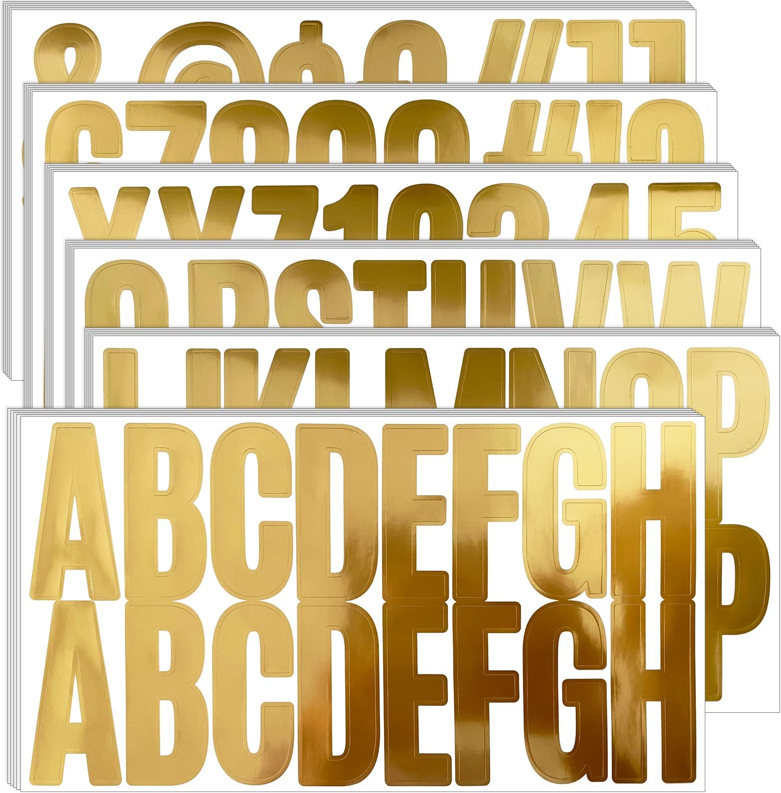 Amazon.com: Gold Letter Stickers 2.5”, 600 Pcs 36 Sheets Large Alphabet ...