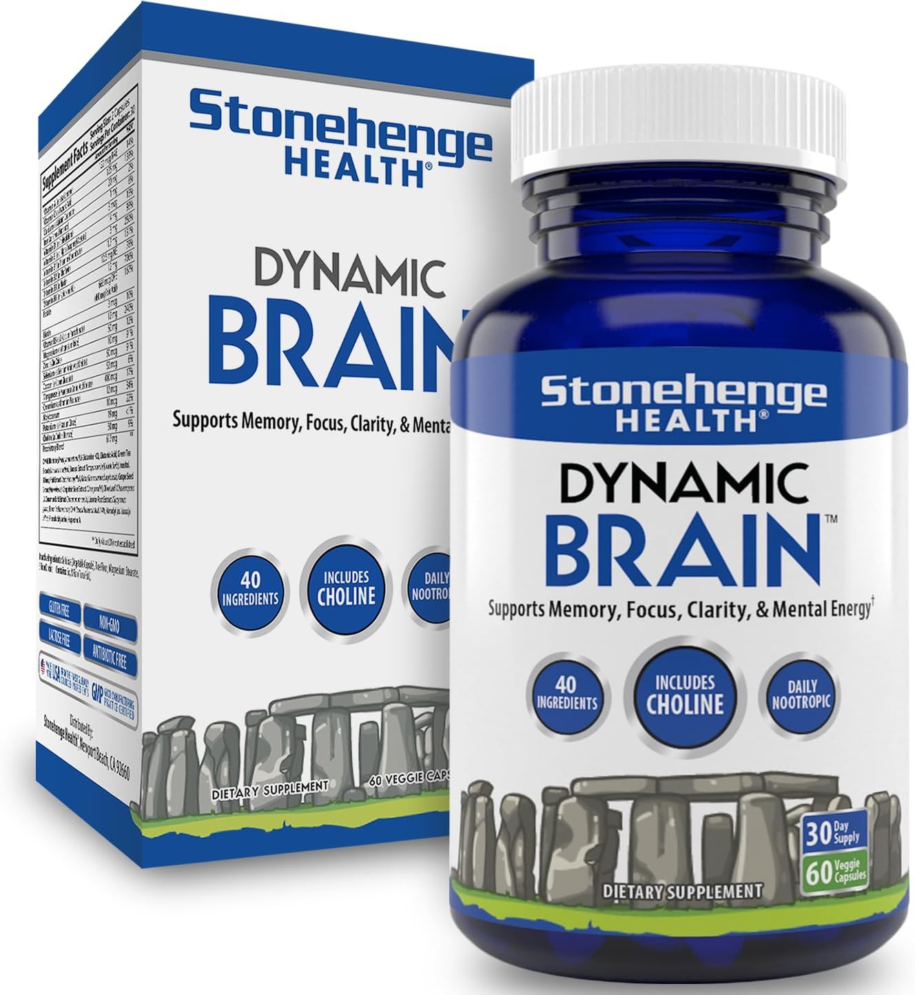 Amazon.com: Stonehenge Health Dynamic Brain Supplement – Memory, Focus ...