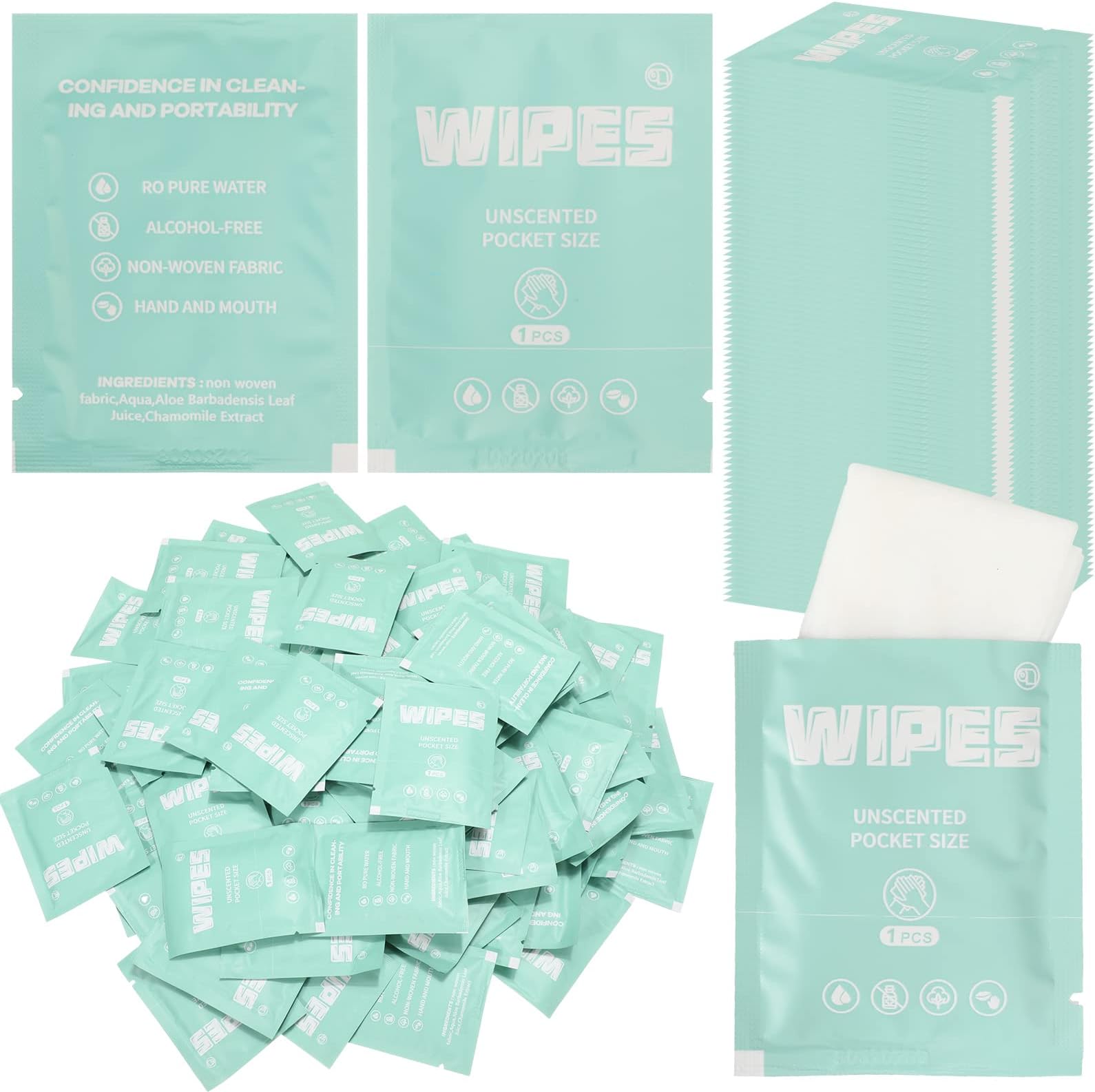 Amazon.com: BLUE PANDA 100 Pack Wet Travel Butt Wipes, On-The-Go ...