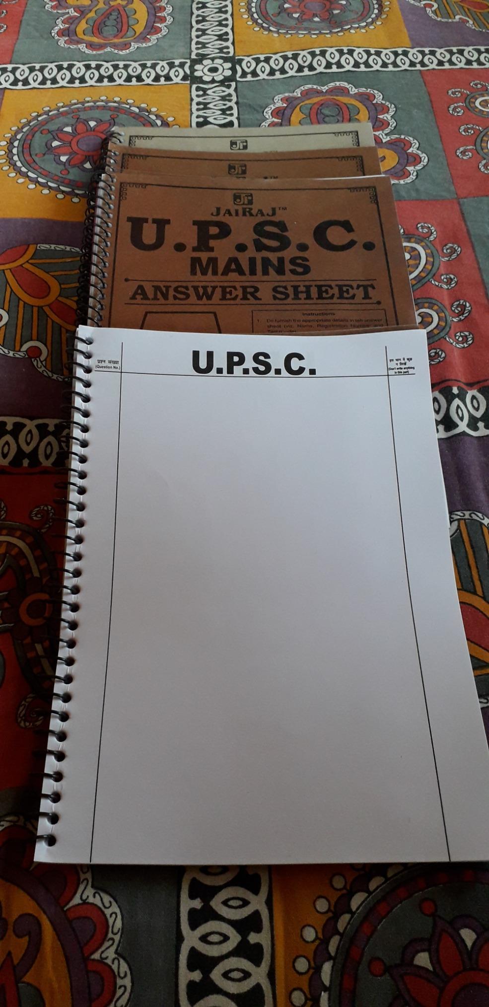 Jairaj UPSC Mains Practice Spiral A4 Size Notebooks 180 pages (Pack of ...