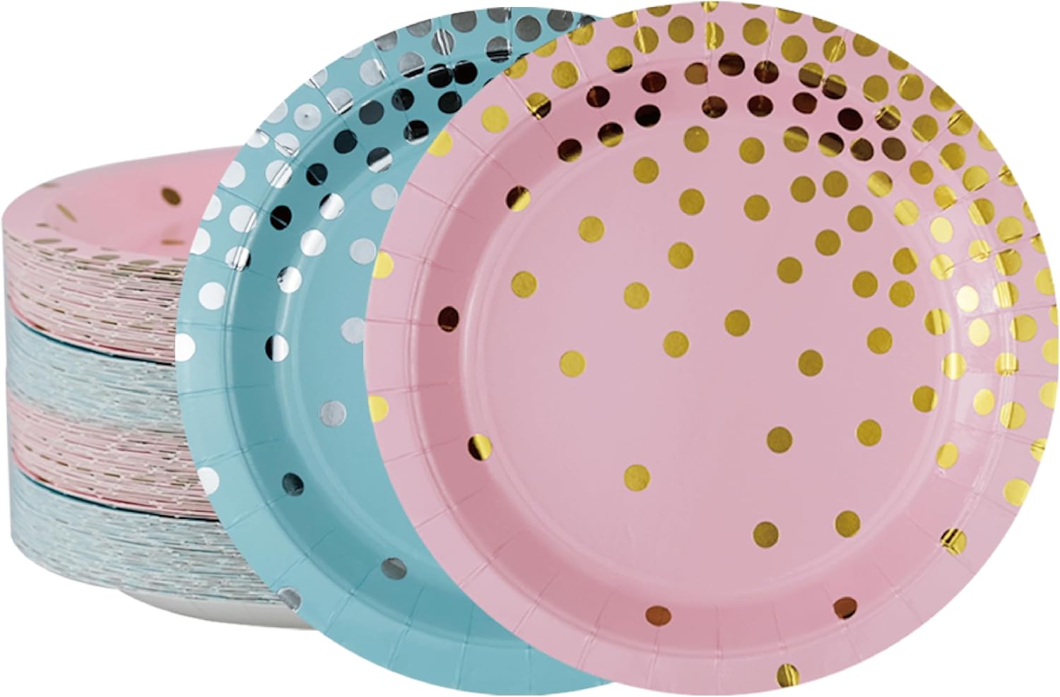Amazon.com: Ottin Pink and Blue Gender Reveal Decorations Polka Dots ...