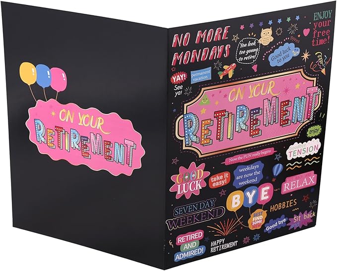 Amazon.com : Retirement Greeting Card, Large Giant Farewell Greeting ...