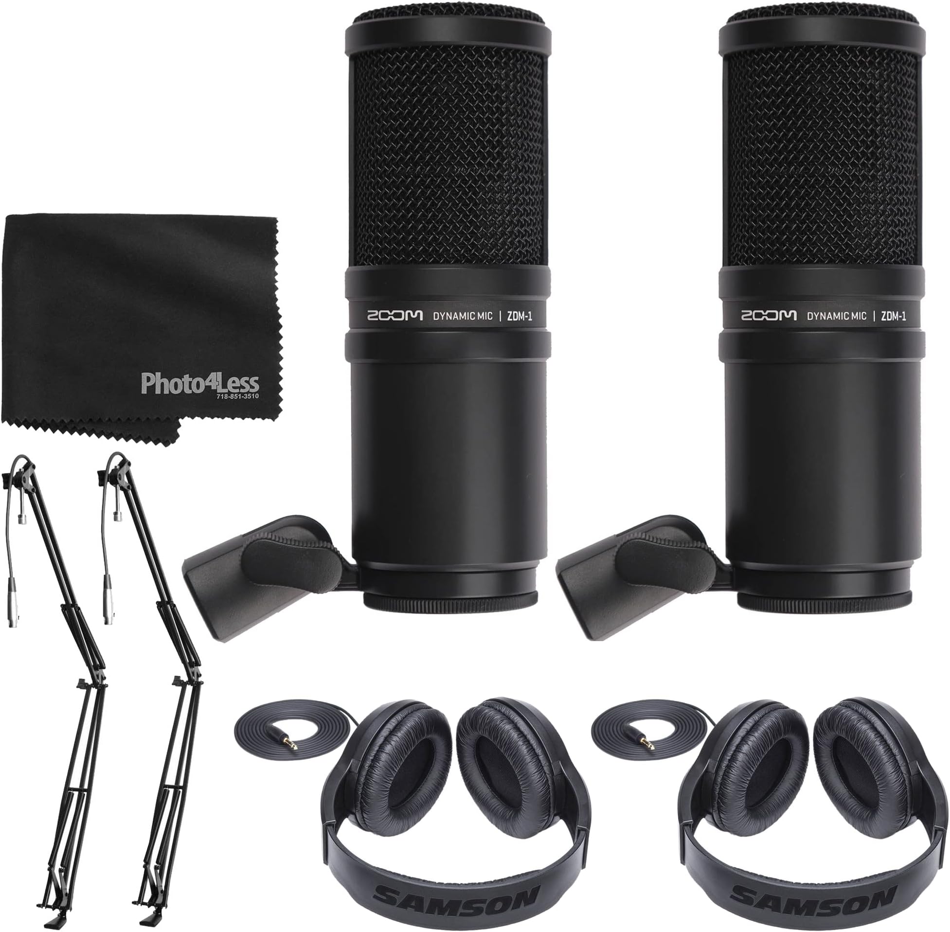 Amazon.com: Zoom ZDM-1 Dynamic Microphone x2 + On Stage Broadcast ...