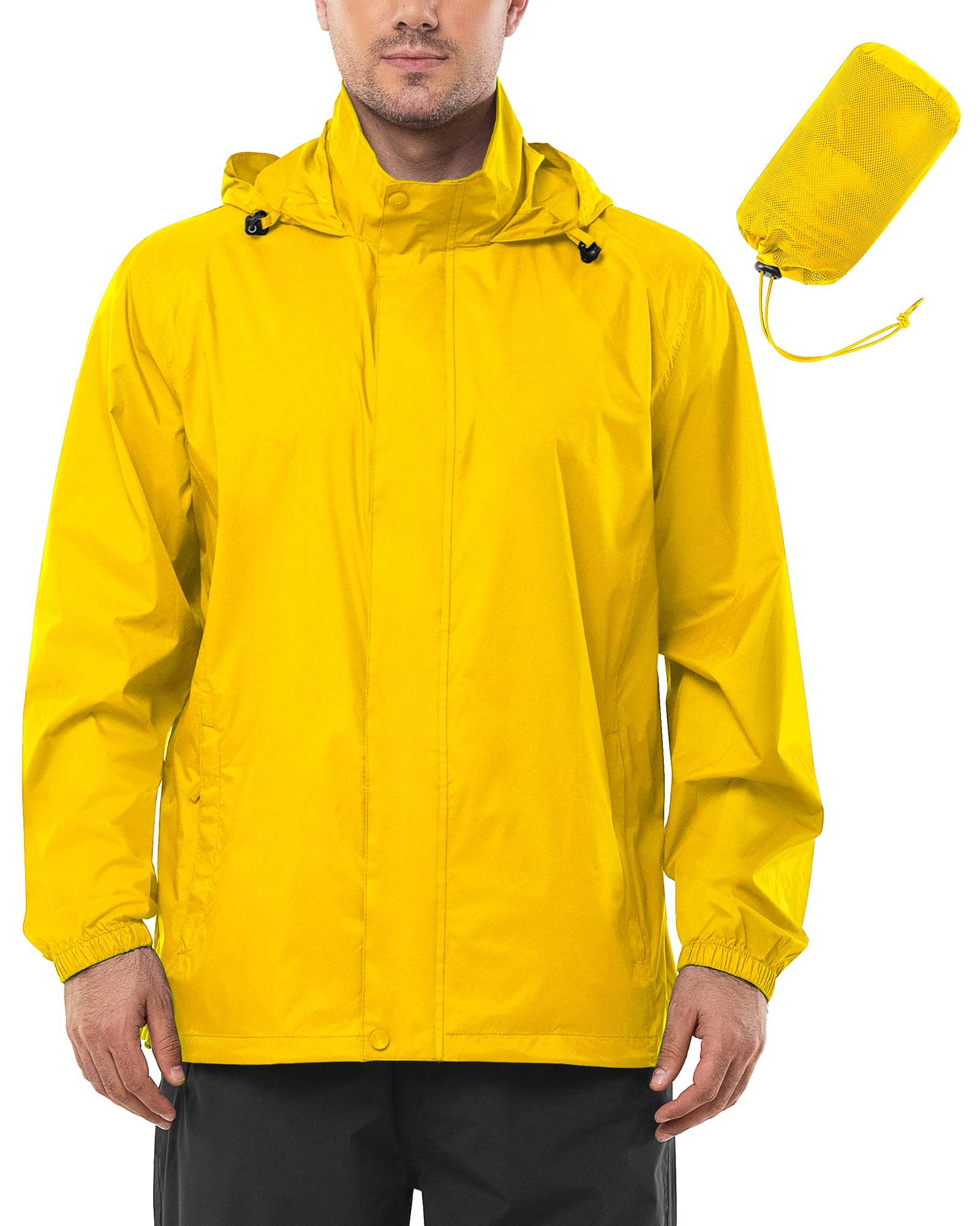 Snapklik.com : Outdoor Ventures Mens Rain Jacket Waterproof Lightweight ...