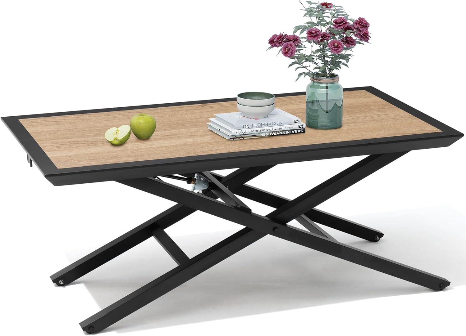 Amazon.com : JOINHOM Patio Coffee Table Height Adjustable - Outdoor ...