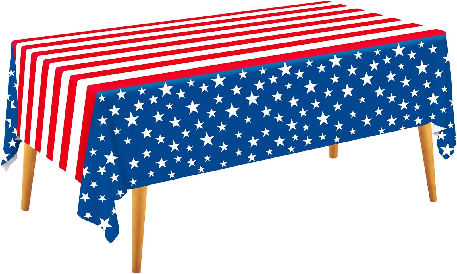 Amazon.com: Esjay 4th of July Tablecloth, 2 Pack American Flag Plastic ...