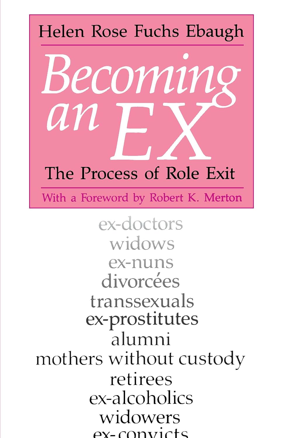 Becoming an Ex: The Process of Role Exit - Kindle edition by Fuchs ...