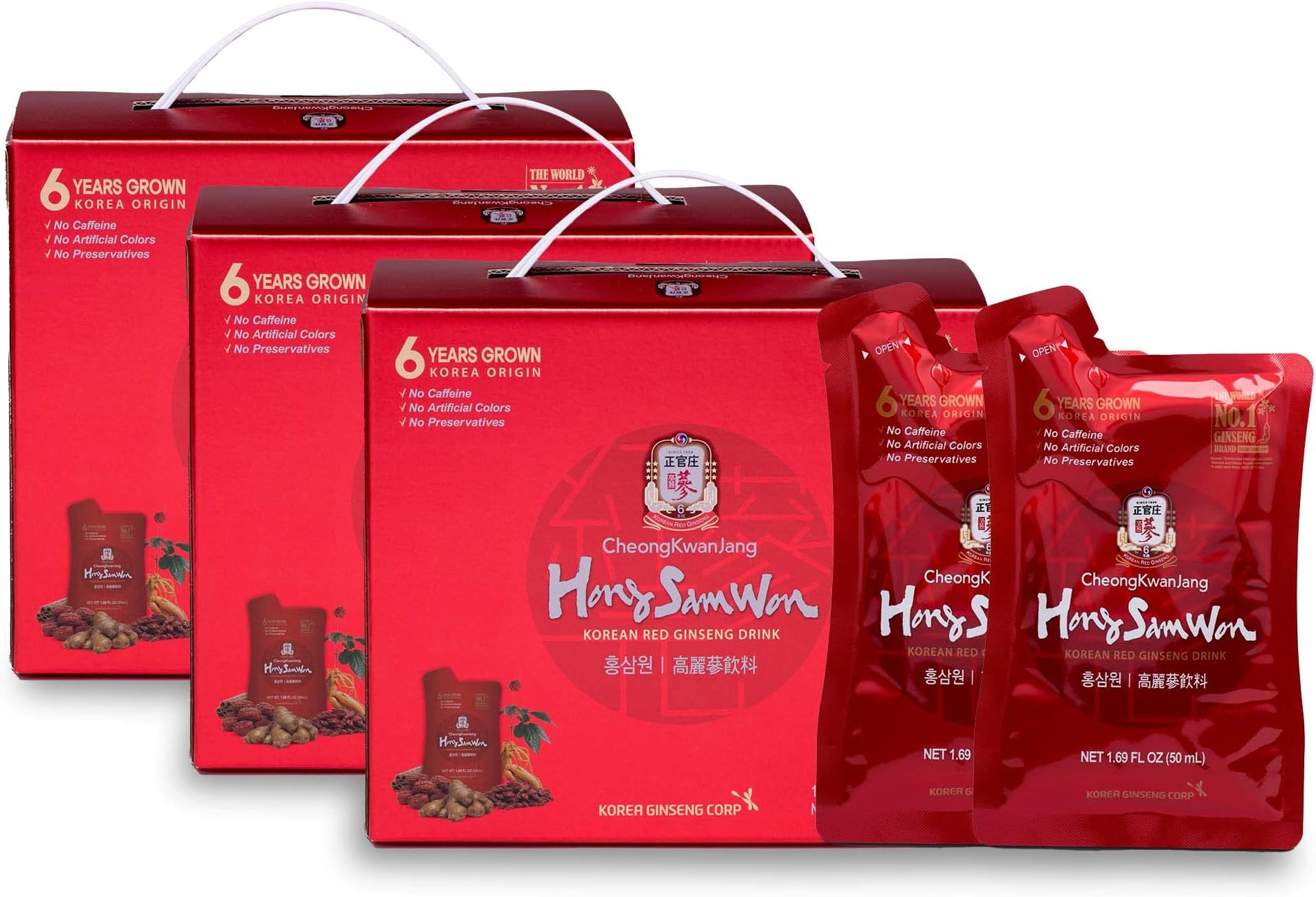 Amazon.com : [Gangwoninsam] 6 Year Korean Red Ginseng Tea (3g x 50 ...