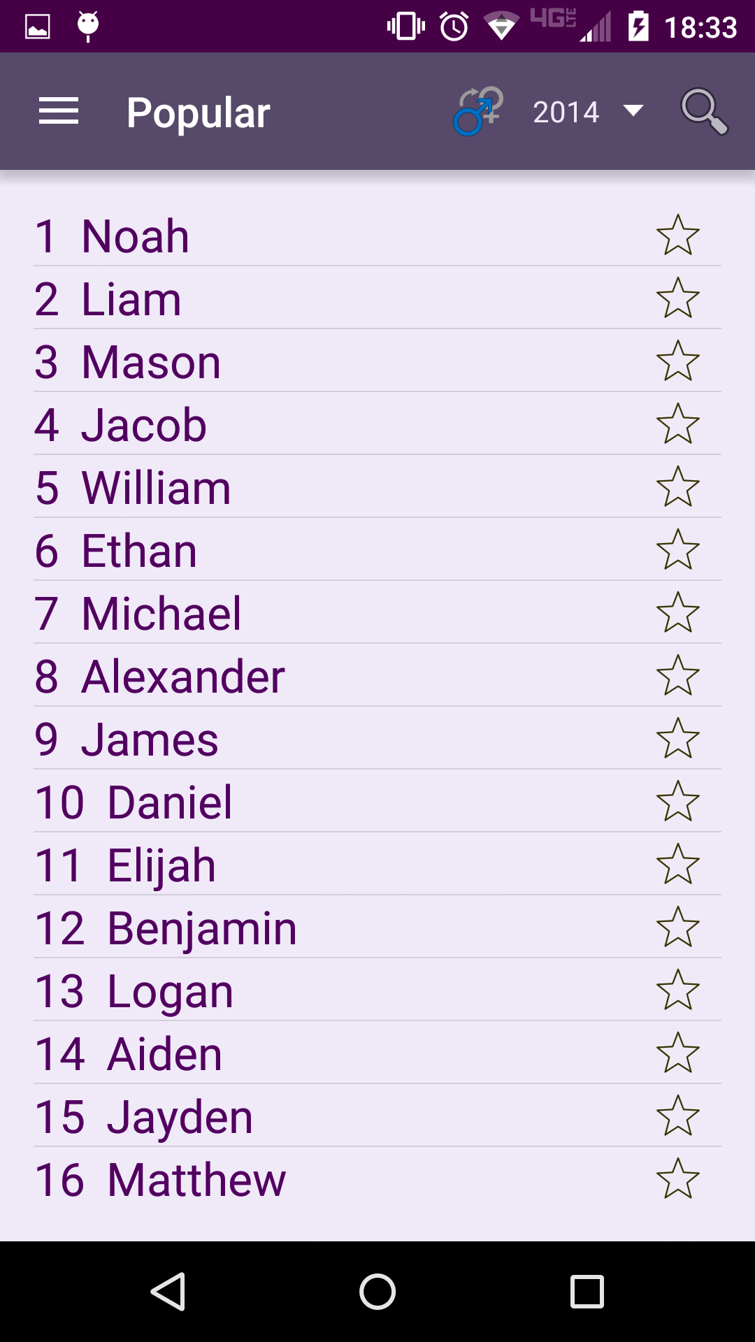 Baby Name Stats - App on Amazon Appstore