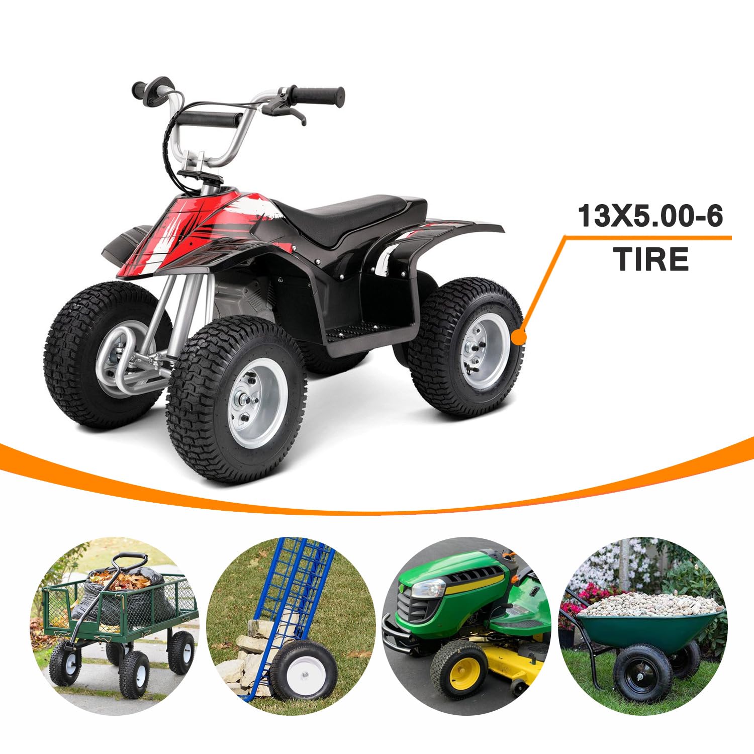 Snapklik.com : 13x5.00-6 4.00-6 5.00-6 Inner Tube For Razor Dirt Quad ...