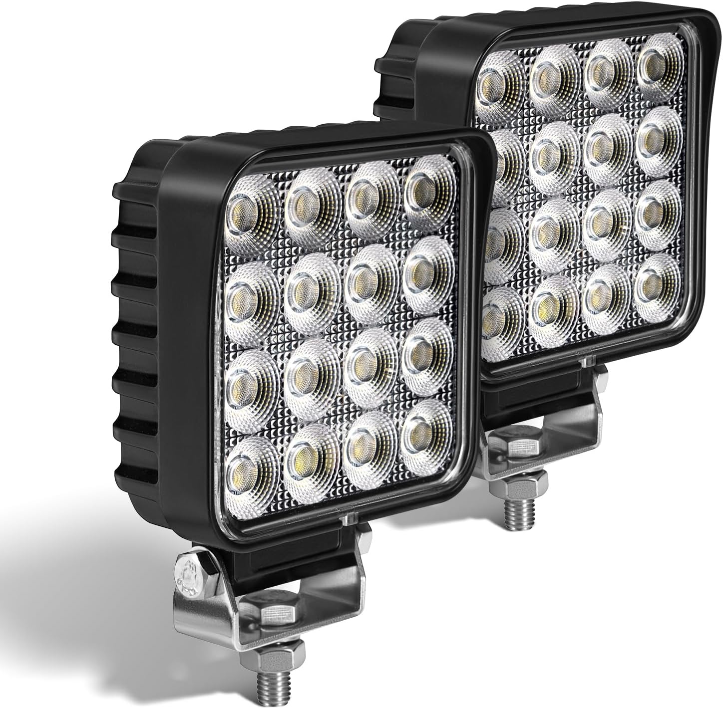 Amazon.com: VEGITOR 4.3" 12V LED Flood Lights 46W, 24 Volt Work Lights ...