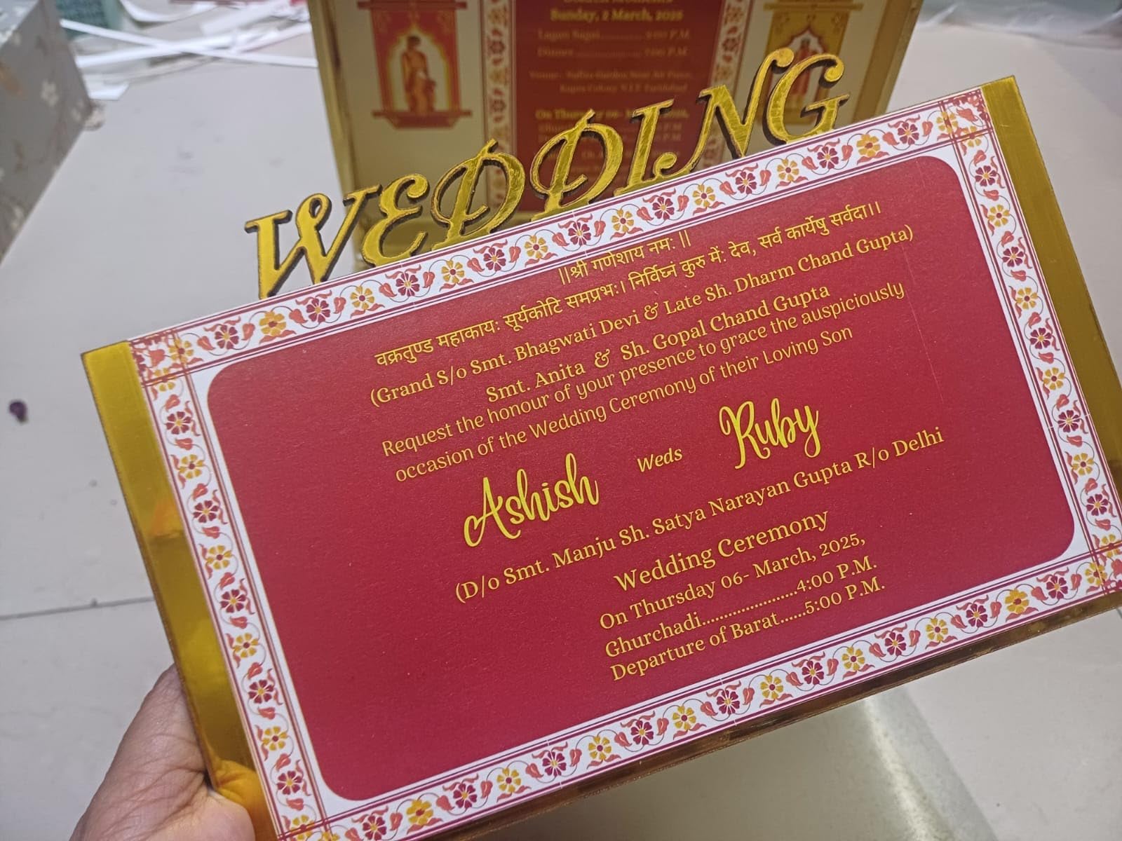 DURGA TRUNK Wood Customized Marriage Box, Wedding Box, Different ...