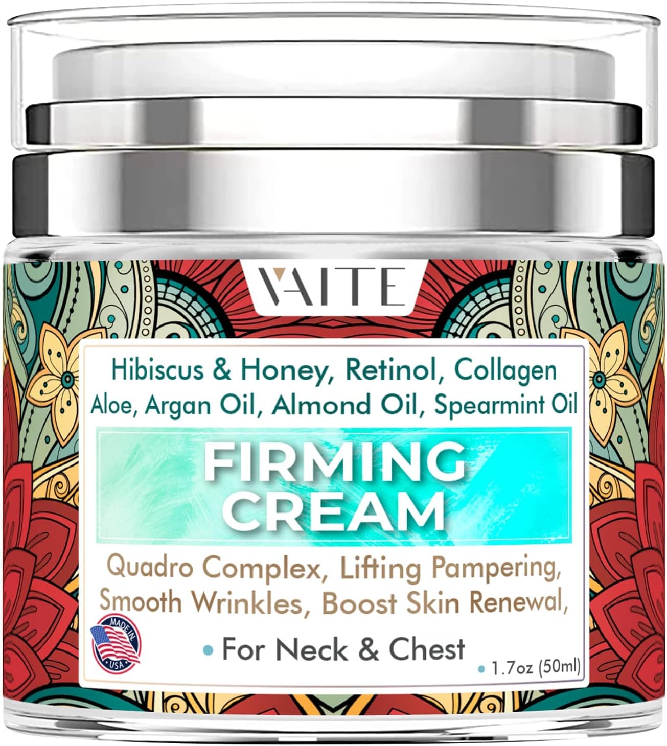 Amazon.com: VAITE Best firming cream with collagen, retinol, hibiscus ...