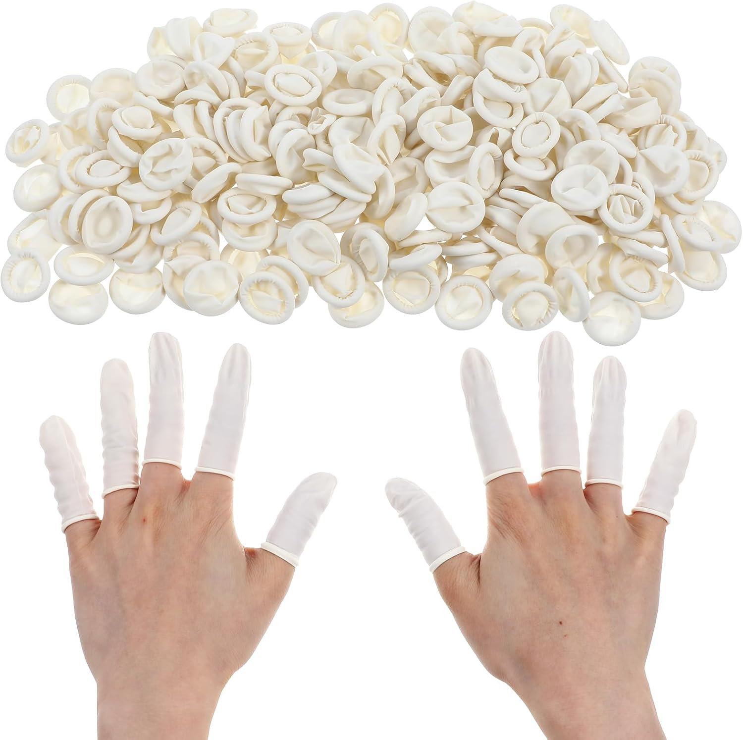 Amazon.com: 300 Pcs Finger Cots Small White Latex Finger Cots ...