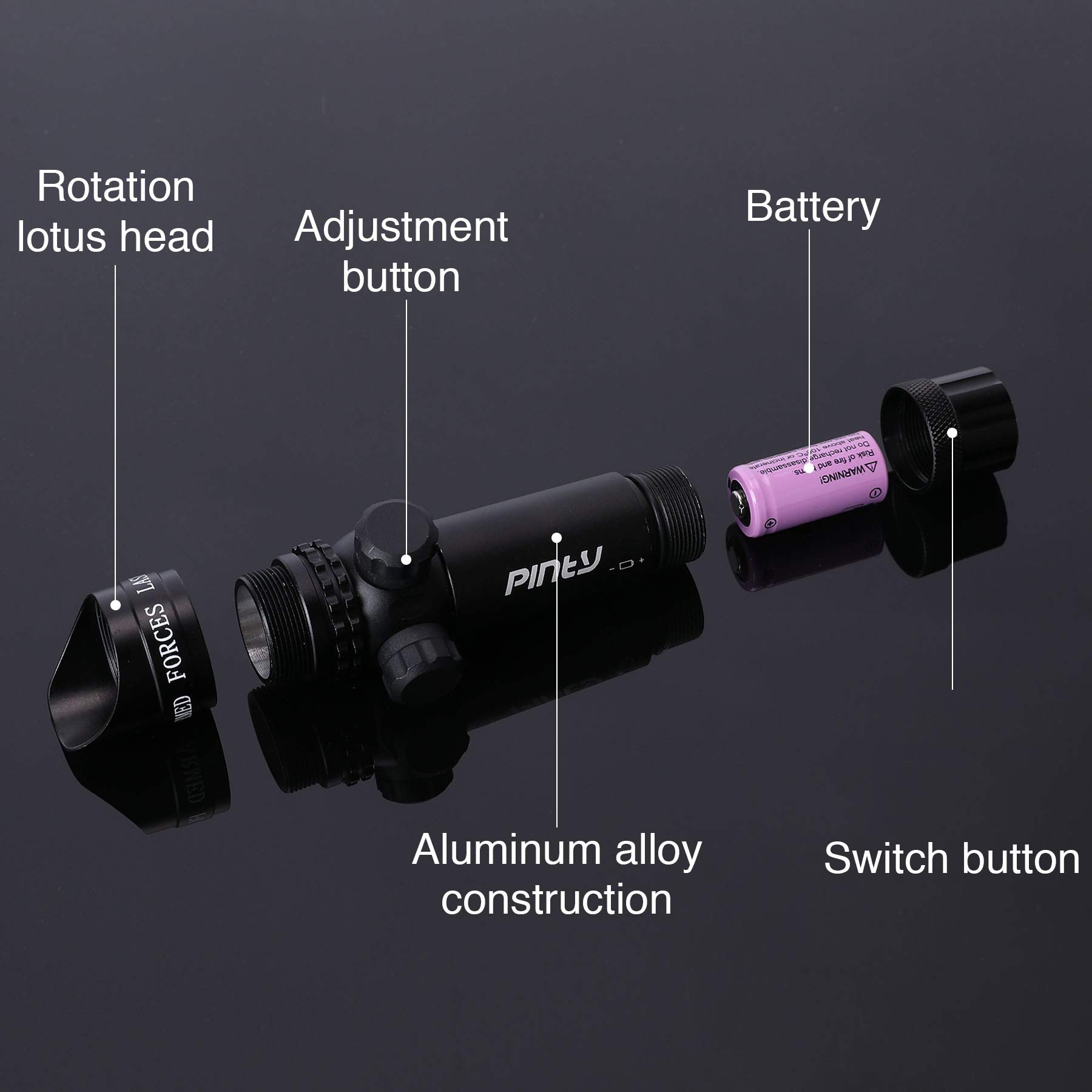 Snapklik.com : Pinty Hunting Rifle Green Laser Sight Dot Scope Adjustable