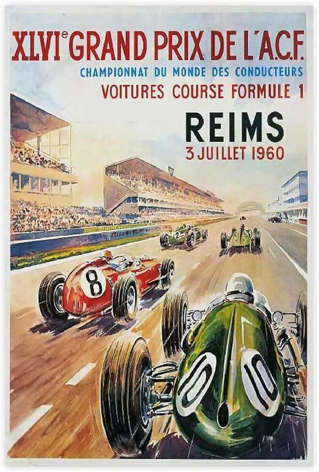 Amazon.co.uk: vintage f1 poster