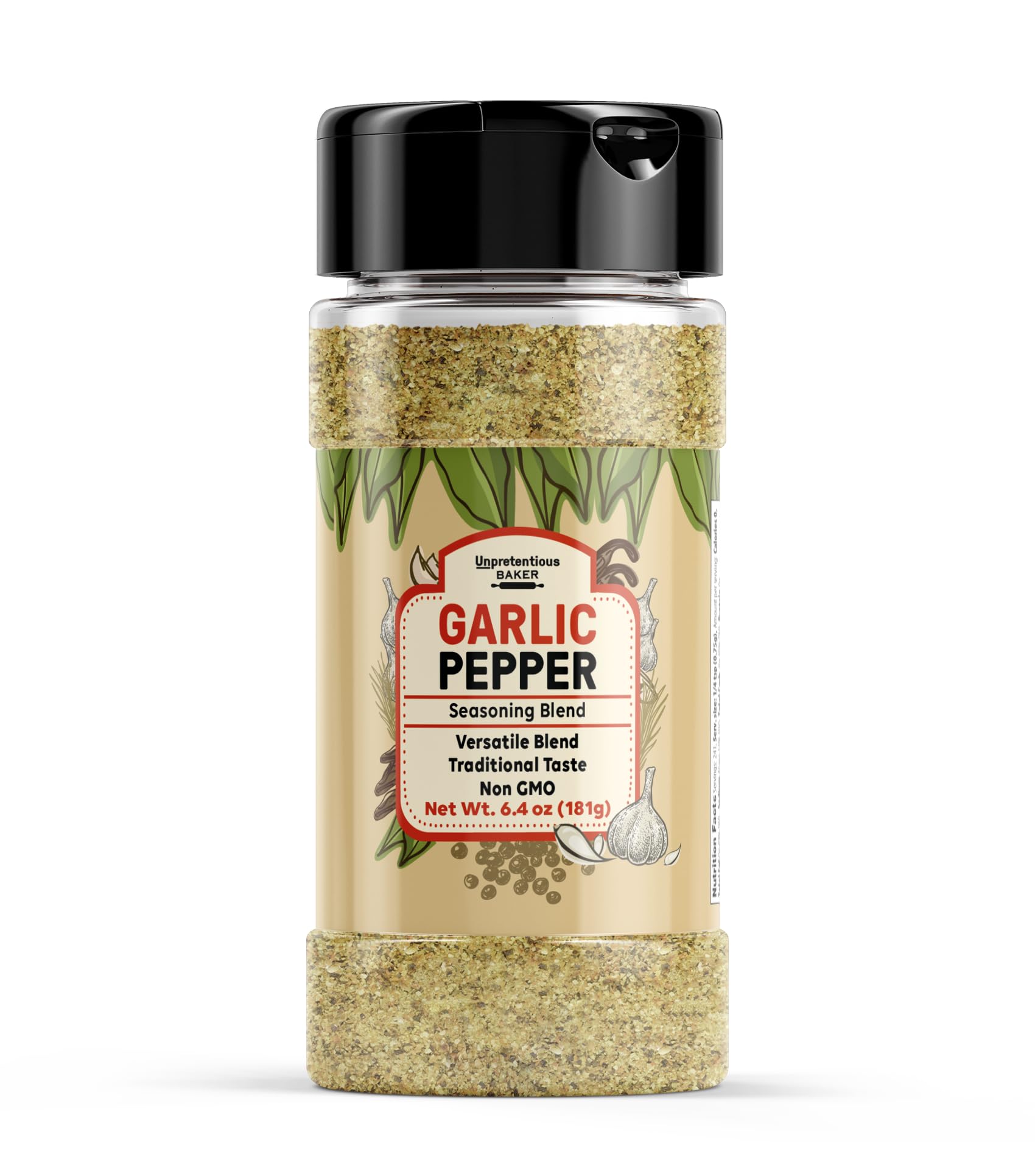 Amazon.com : Unpretentious Garlic Pepper, 6.4 oz, Versatile Seasoning ...