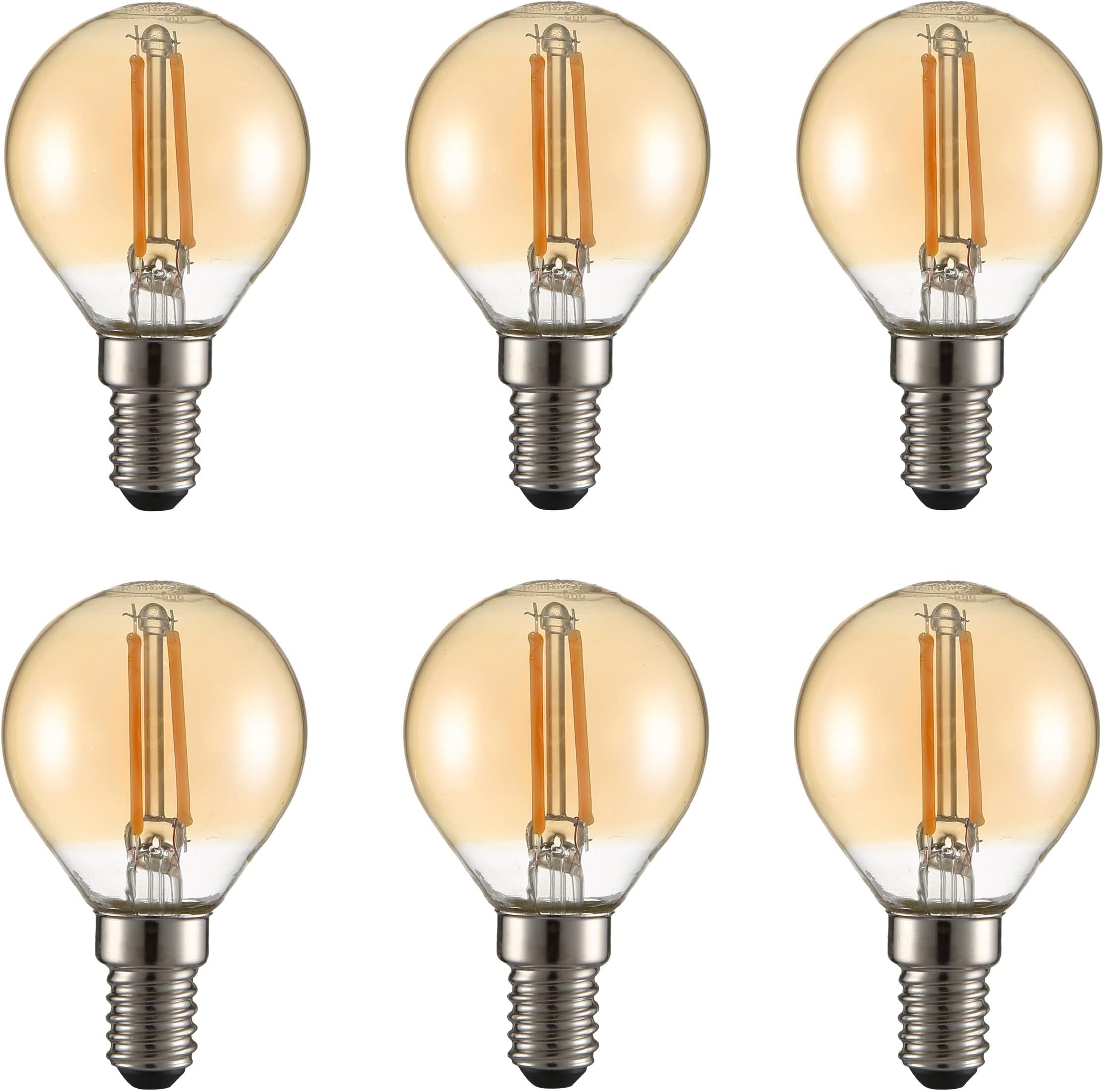 TEKLED® Golf Ball Filament Vintage LED Bulbs | P45 E14 Small Edison ...