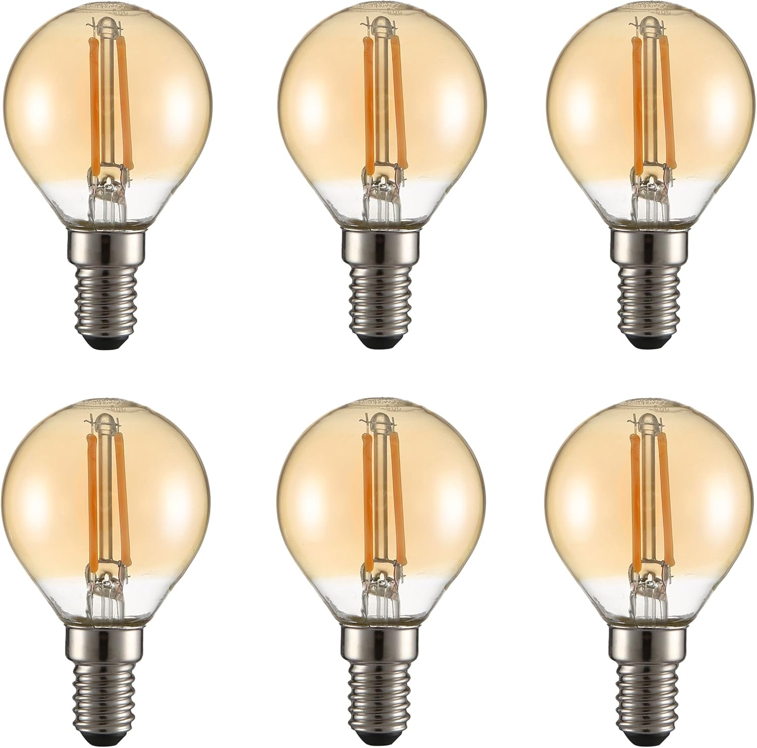 TEKLED® Golf Ball Filament Vintage LED Bulbs | P45 E14 Small Edison ...