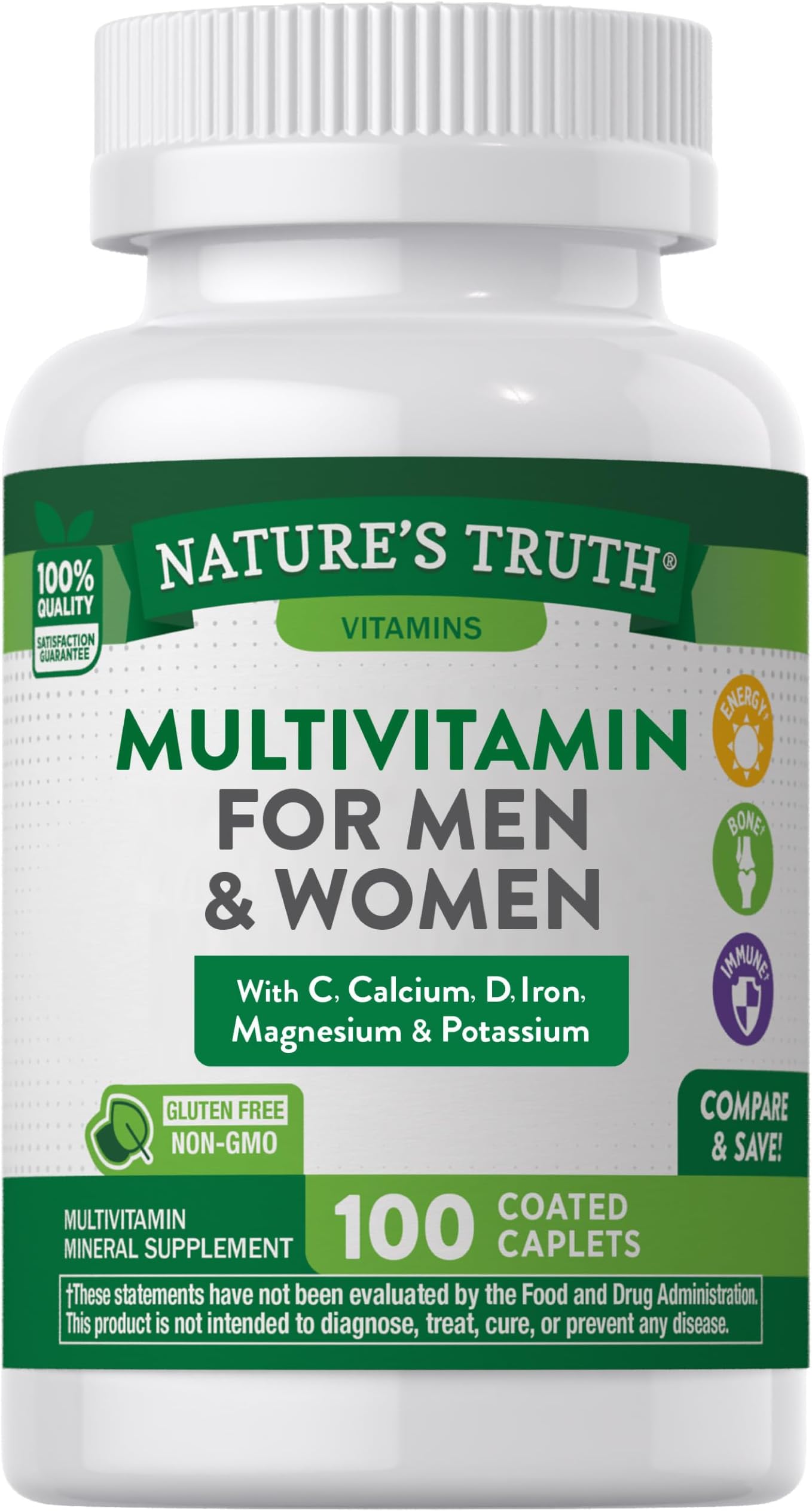 Amazon.com: Nature's Truth Adult ABC Complete Multivitamin for Men and ...