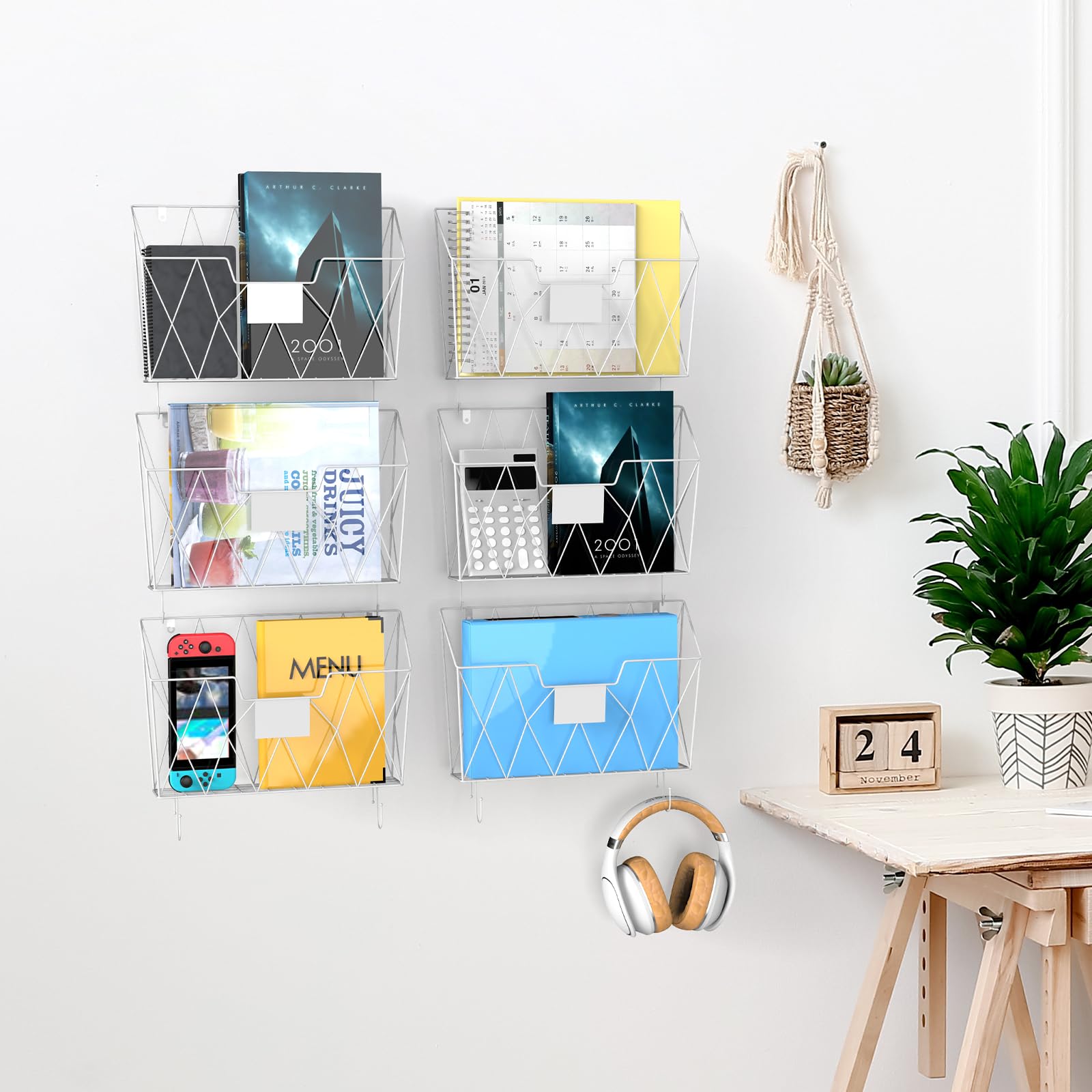 Snapklik.com : SZJUANWANG Hanging Wall File Organizer, Mesh Wall ...
