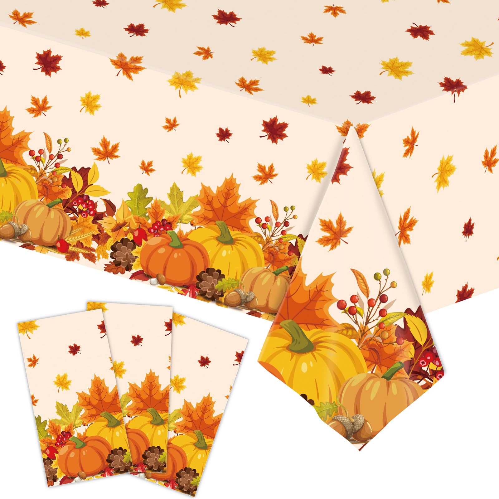 Amazon.com: KALOR 2 Pack Thanksgiving Disposable Tablecloth, 54x108 ...