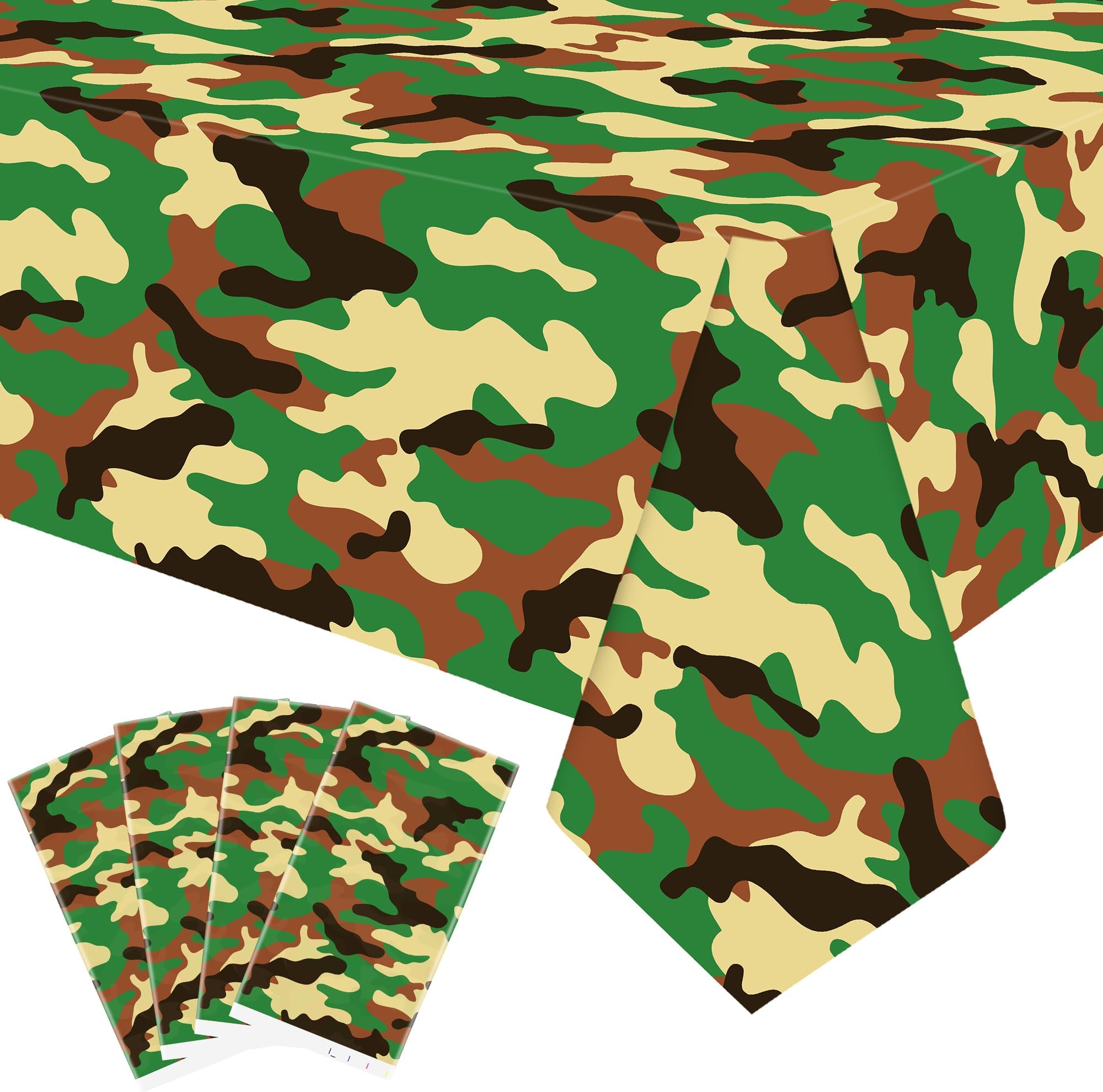 Amazon.com: AnapoliZ Army Plastic Tablecloth | 3 Pcs Pack (54” Inch ...
