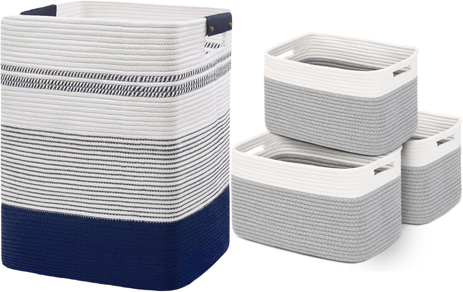 Amazon.com: DOFASAYI XXXLargeLaundry Basket - 85L Large Woven Baskets ...