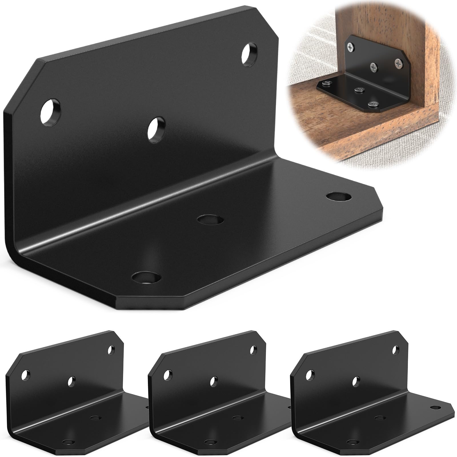 Amazon.com: 2x4 Galvanized Corner Brace, 90 Degree Angle Iron Brackets ...