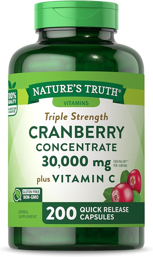 Amazon.com: Nature's Truth Cranberry Concentrate Plus Vitamin C Pills ...