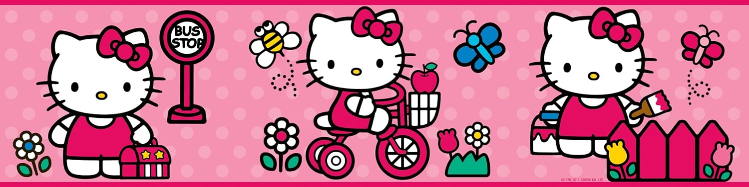 ROOMMATES RMK1737BCS Hello Kitty The World of Hello Kitty Peel and ...