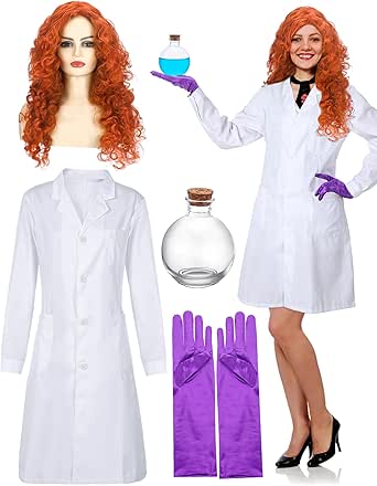 Amazon.com: Langyiwee Halloween Laboratory Costume for Women Include ...
