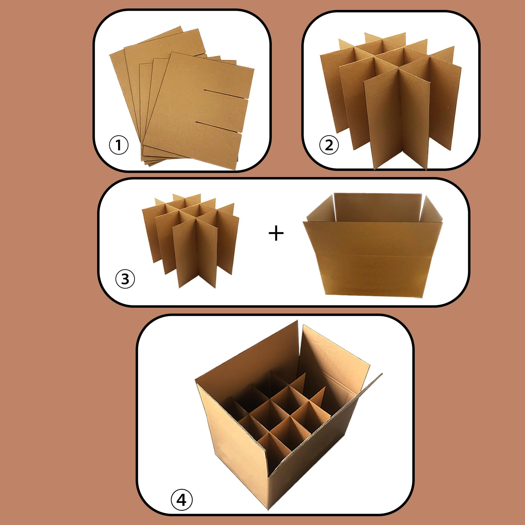 Cardboard Moving Box Dividers For Glasses Amazon.com : 3 Sets Moving