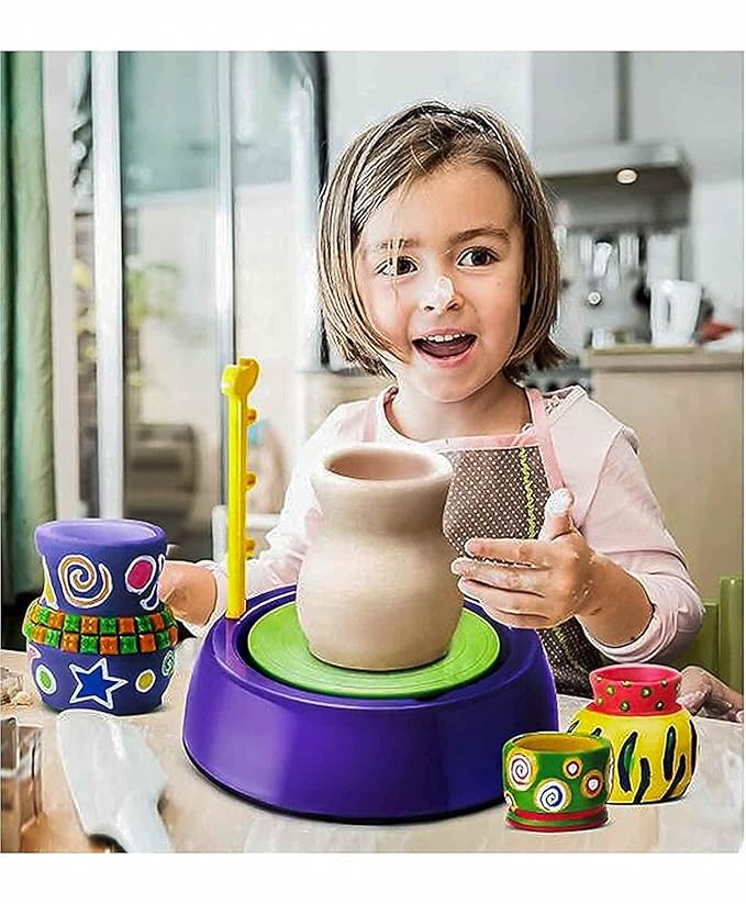Dhairya D Enterprise Pottery Wheel Set | Clay Pot Making Machine Game ...