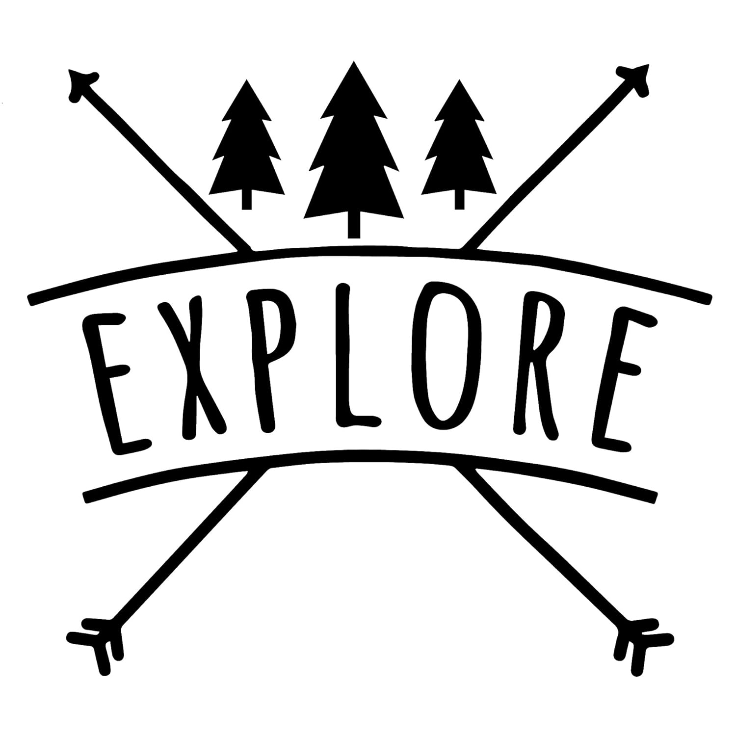 Explore Vinyl Decal Outdoor Adventure Sticker Decor Hiking Car Truck ...