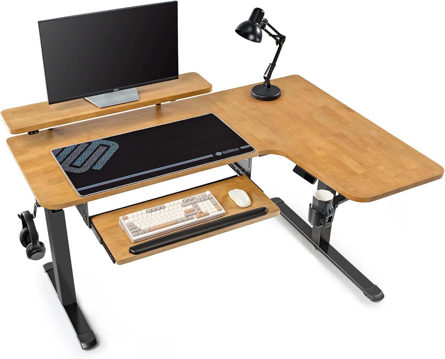 Amazon.com: EUREKA ERGONOMIC L Shaped Standing Desk w Solid Wood ...
