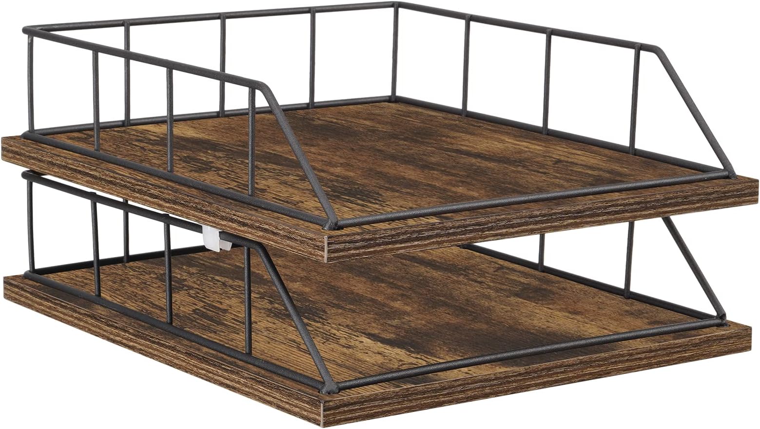 Amazon.com : MyGift Vintage White Desktop Letter Tray, Wood Inbox ...