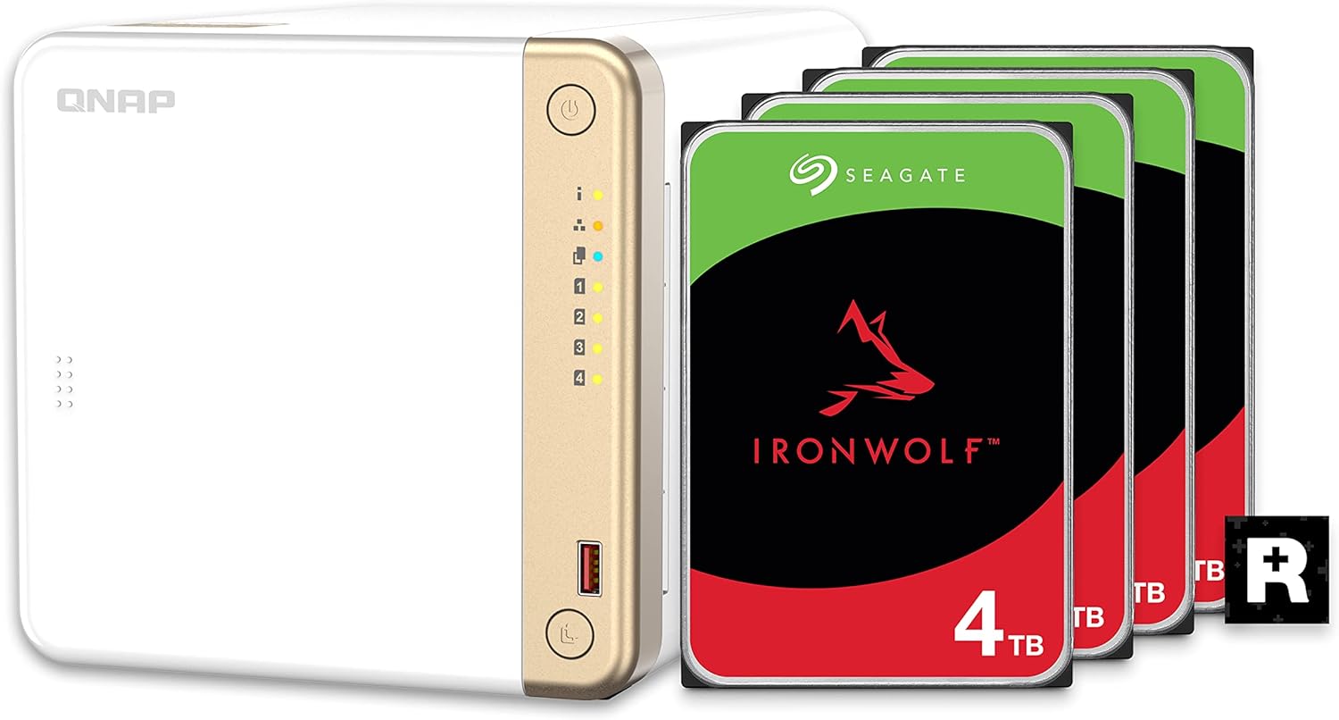 Amazon.com: QNAP TS-462-4G-44S-US 4 Bay Multimedia Desktop NAS with ...