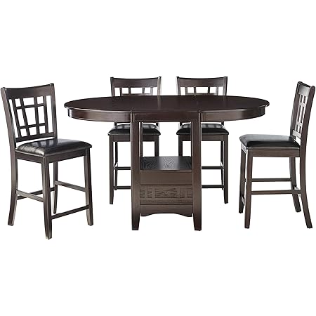 Amazon.com: Coaster Furniture Lavon 5-Piece Storage Counter Table ...