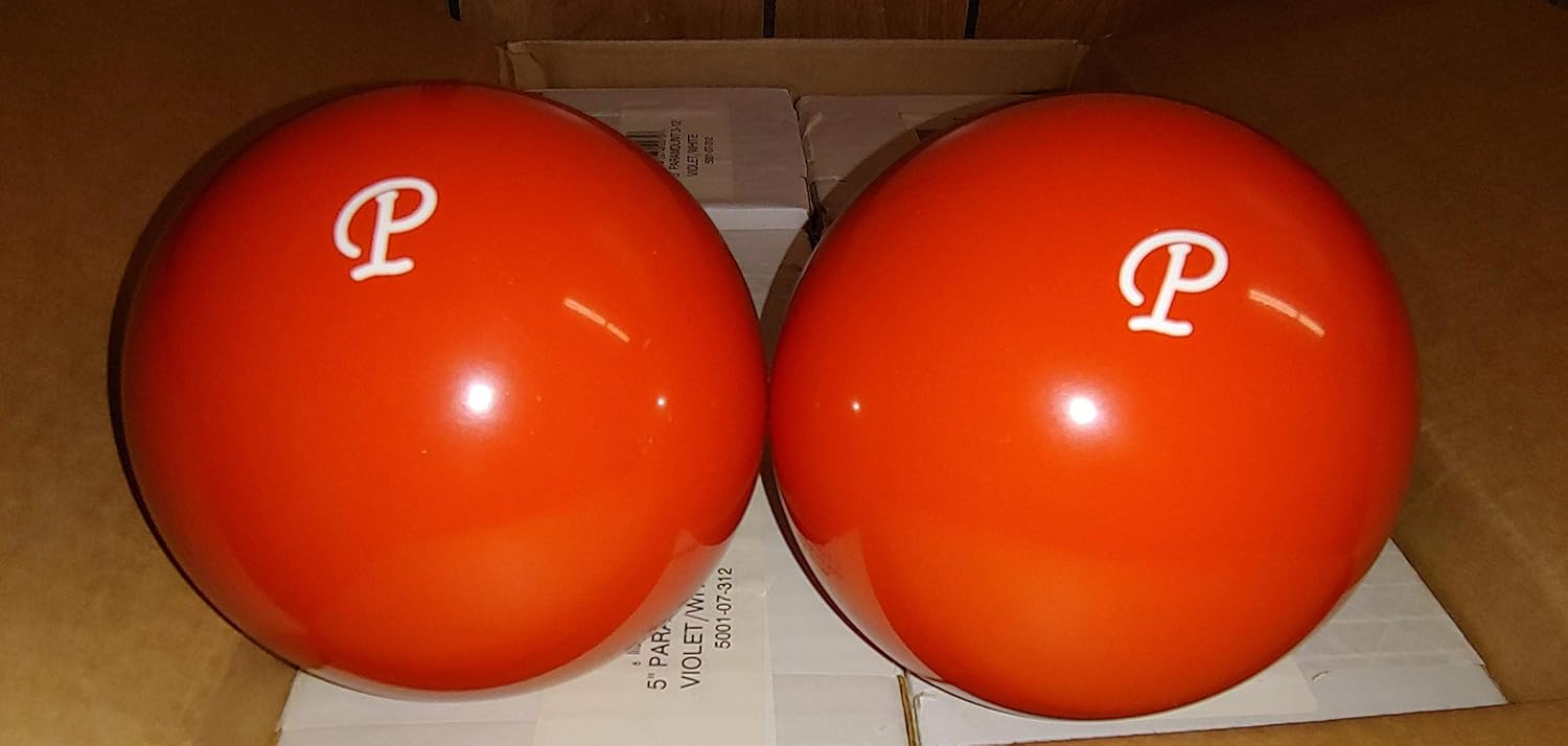 5 Pin/Duck Pin Bowling Balls (Pair of 2) Paramount Solids Orange 5" 3 ...