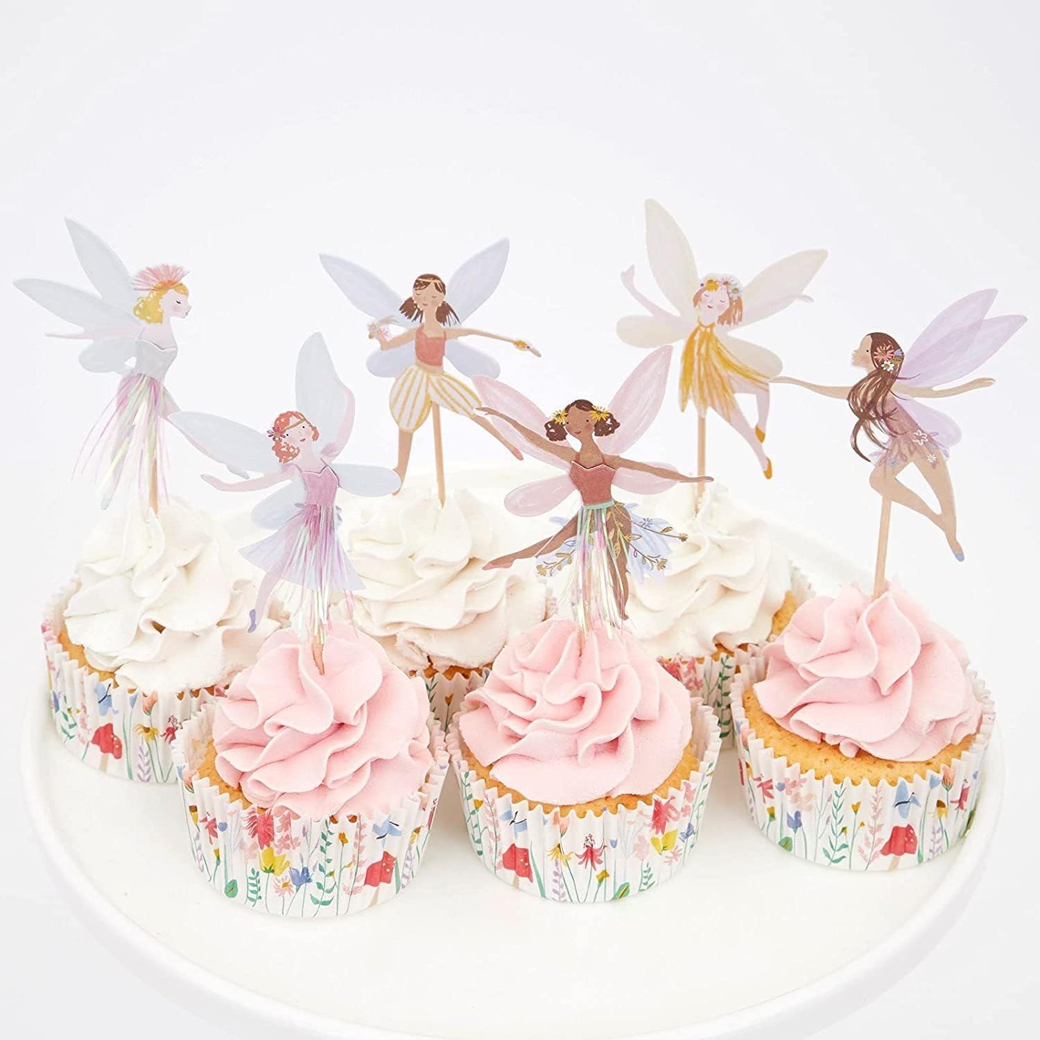 Fairy Cupcake Topper, 24 PCS Birthday Party Cake Decorations for Baby ...